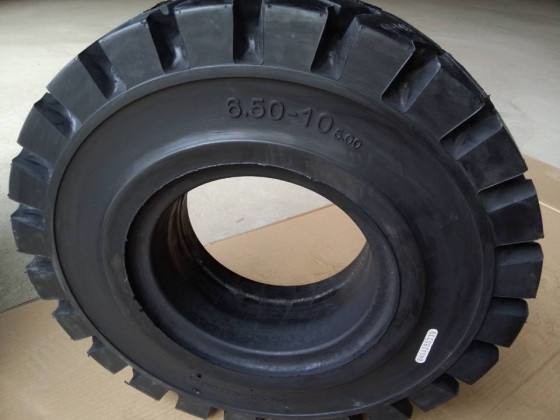 LK301 Pattern 6.5-10 Solid Forklift Tires, Heavy-Duty Solid Rubber ...